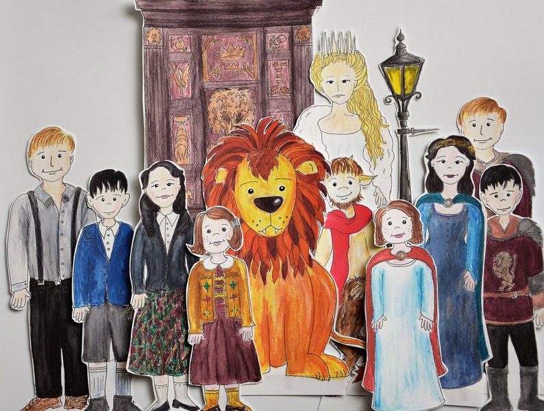 NARNIA Lion Witch Wardrobe Printable Character Paper Coloring | Etsy