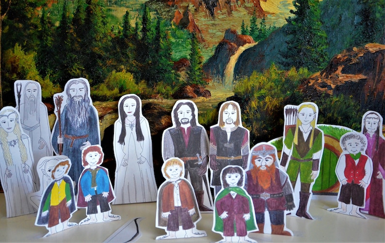 Lord of the Rings Printable Character Set in Color LOTR Paper - Etsy