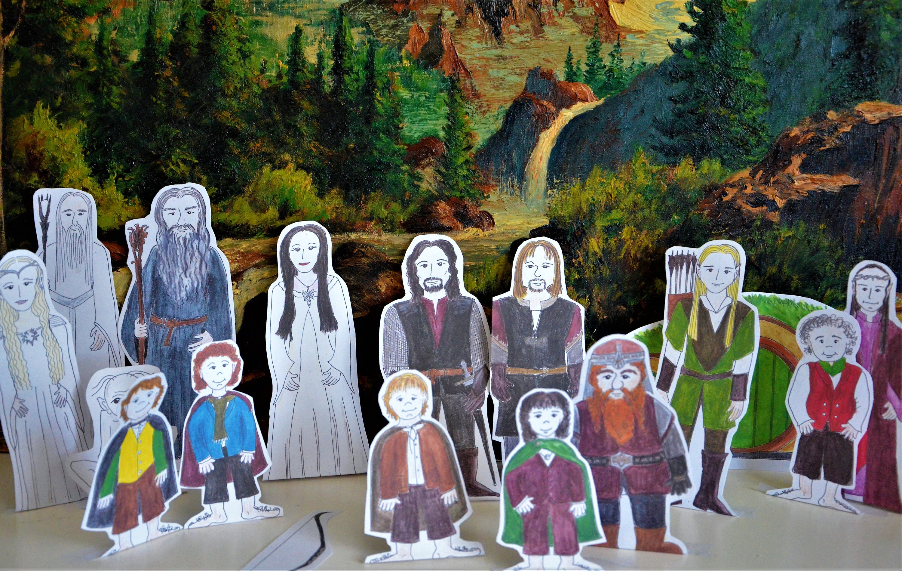 Lord of the Rings Printable Character Set in COLOR LOTR Paper Figures ...