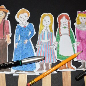Little House on the Prairie Paper Dolls Puppets Printable in - Etsy