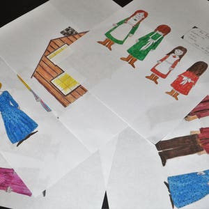 Little House on the Prairie Paper Dolls Puppets Printable in Color ...
