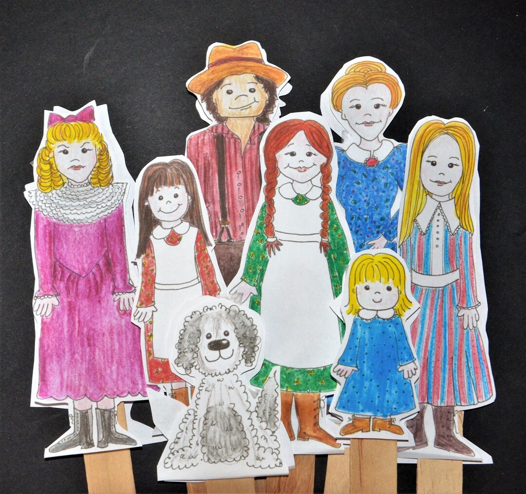 Little House on the Prairie Paper Dolls Puppets Printable in Color ...