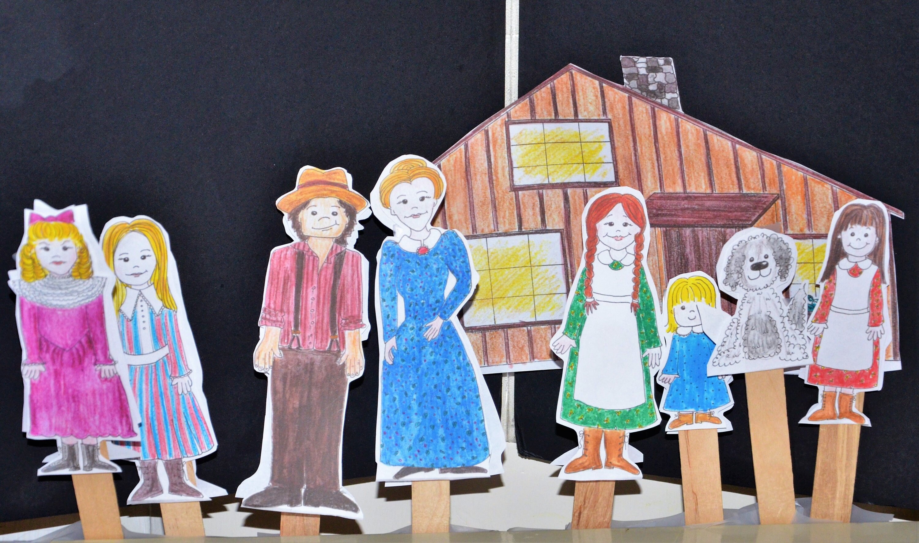 Little House on the Prairie Paper Dolls Puppets Printable in Color ...