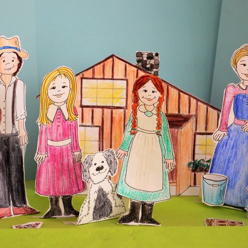 Little House on the Prairie Paper Dolls Puppets Printable in - Etsy