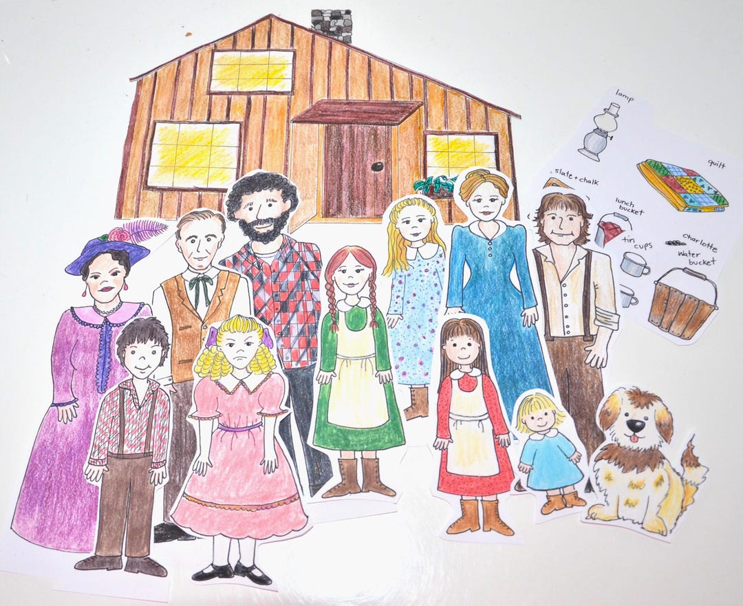 Prairie Family Paper Doll Book Characters Printable Figures - Etsy