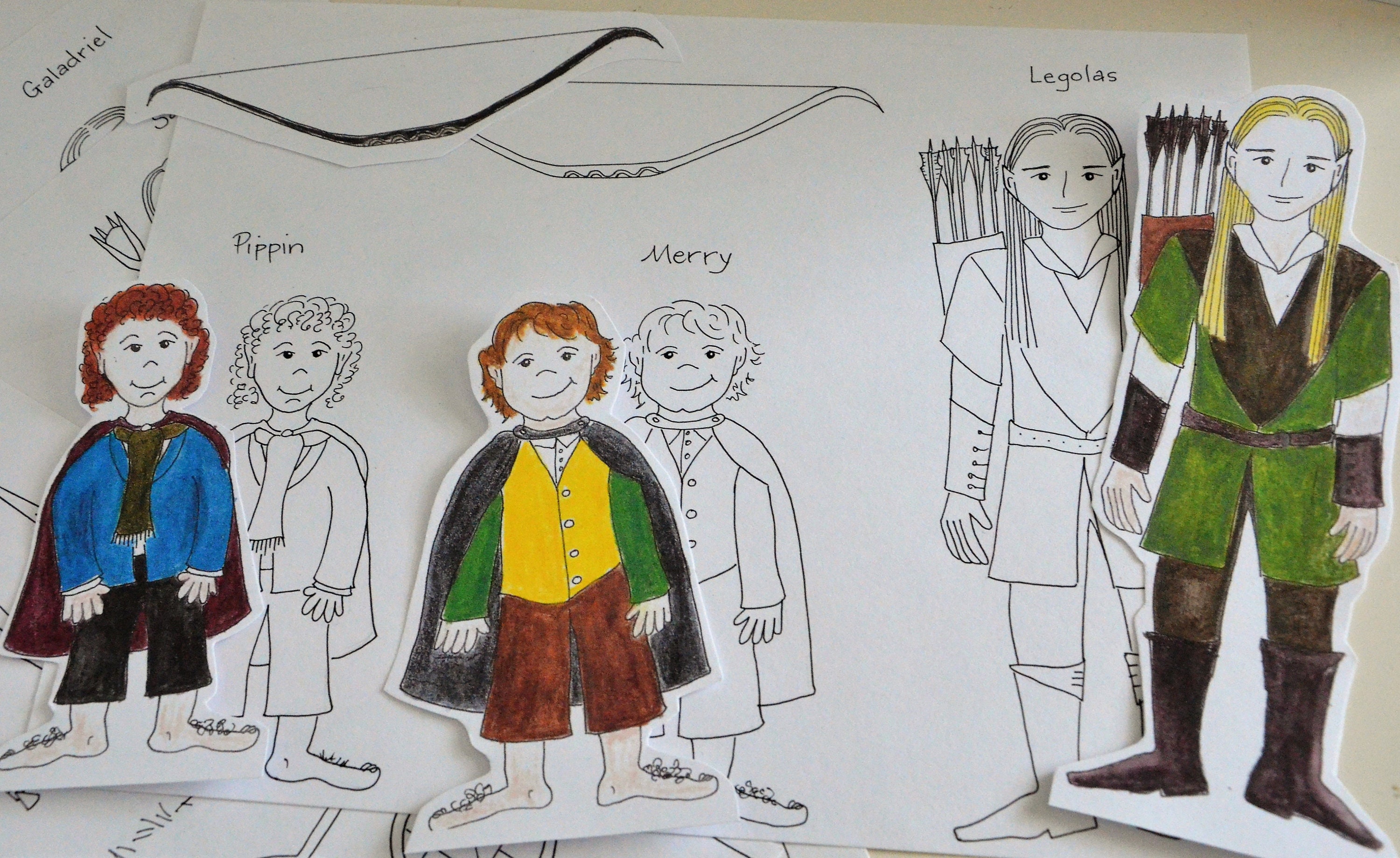 Lord of the Rings Outlines to Color - Printable Character Set LOTR ...