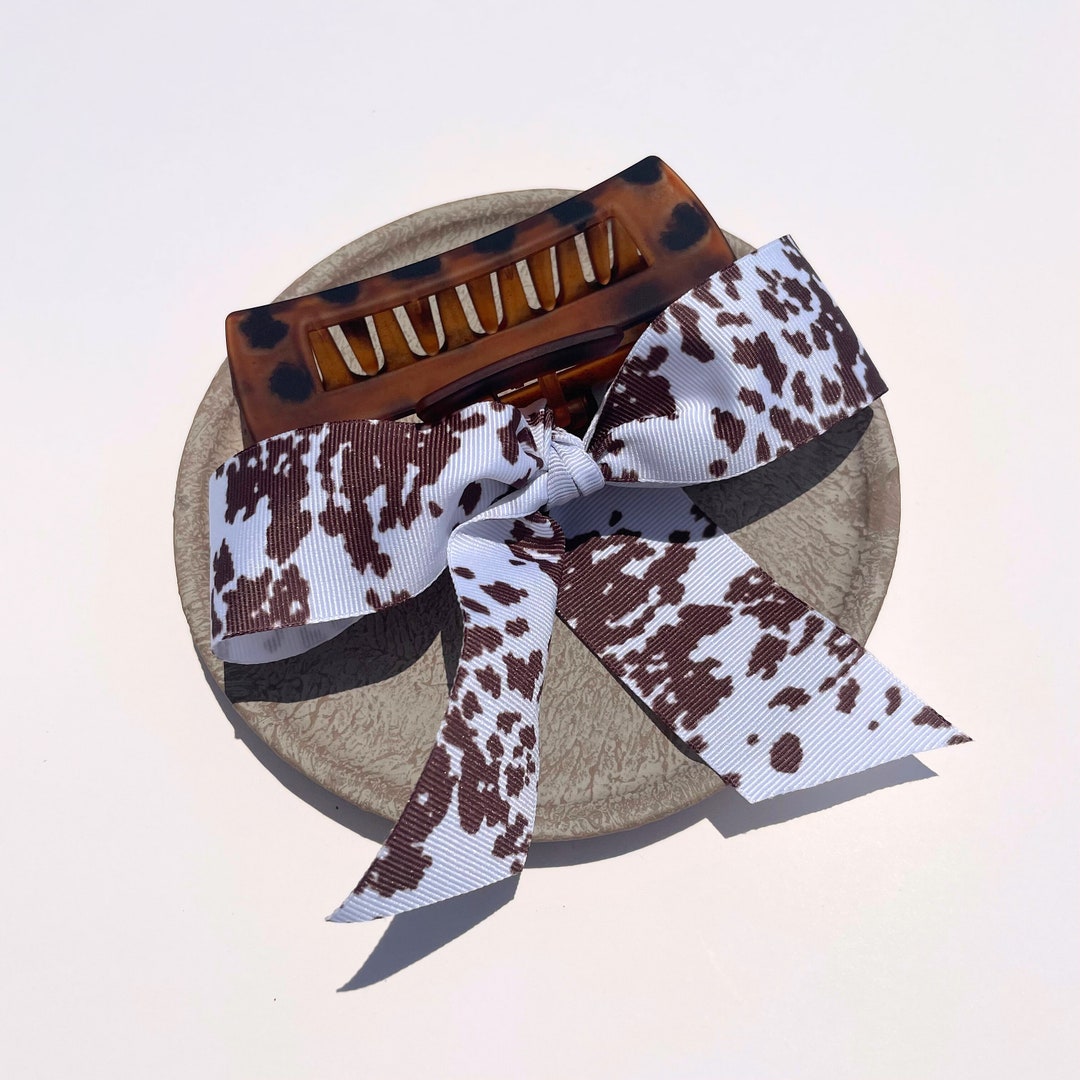 Large Bow Hair Accessory Claw Clip With Ribbon Western Rodeo Hair Clip ...