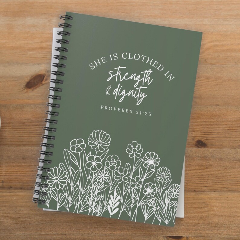Proverbs 31 Bible Verse Notebook. Christian Journal. Daily Devotional ...