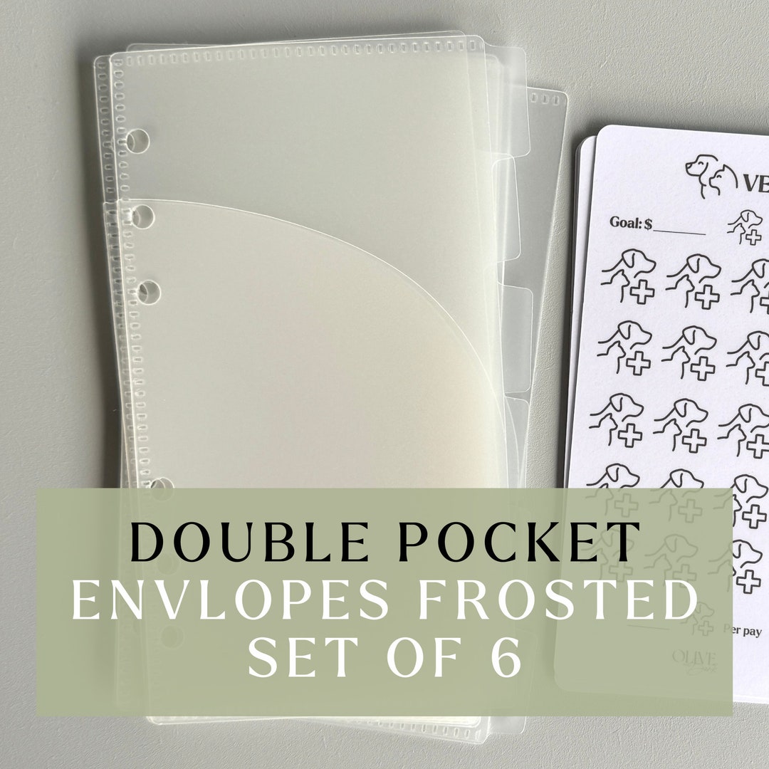 2 POCKET - Cash Envelopes - Set of 6 - Zero Base Budget, Dave Ramsey ...