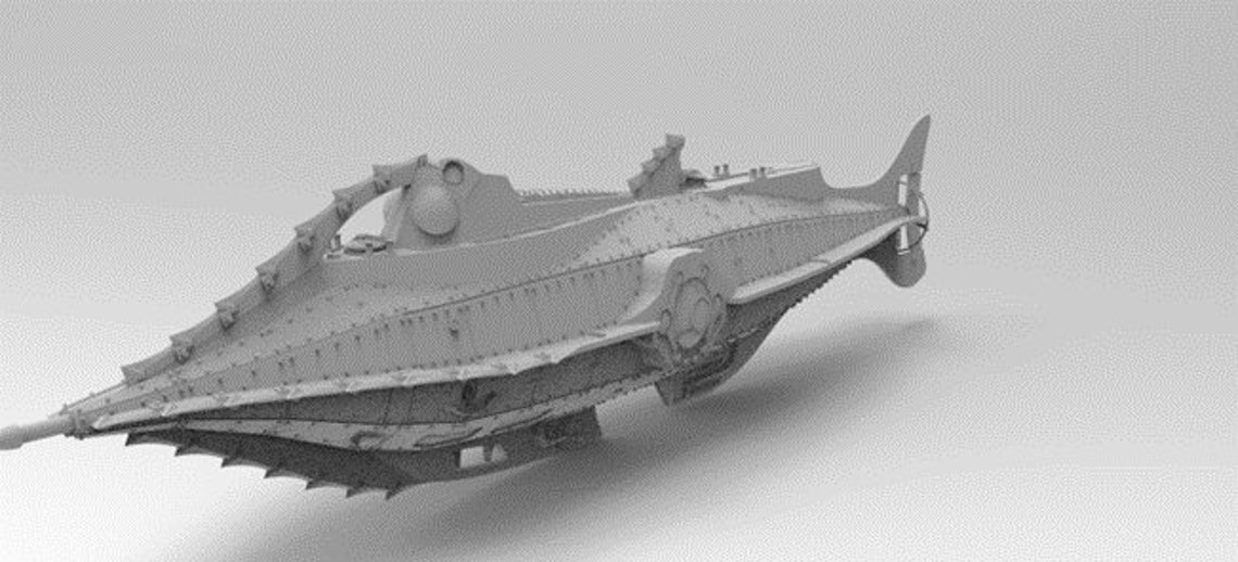 Nautilus Submarine STL – 28mm Printable Steampunk Model for Victorian ...