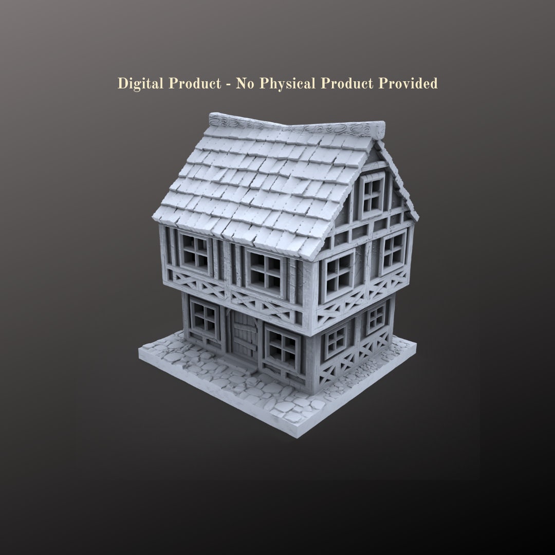Medieval Market Town Terrain Bundle – Fantasy Village Buildings & Shops | STL Files for 3D ...