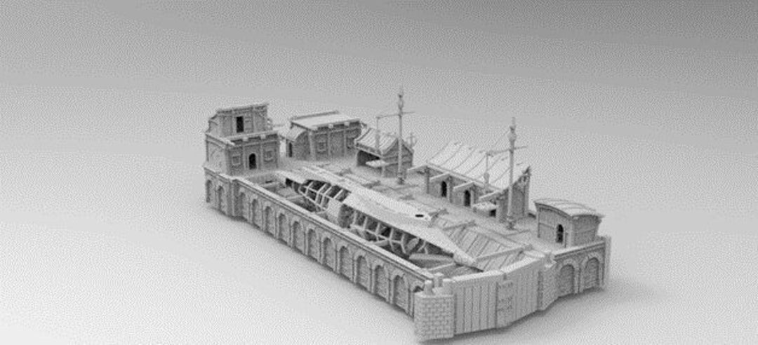 Nautilus Shipyard STL Terrain Bundle – 28mm Printable Steampunk ...