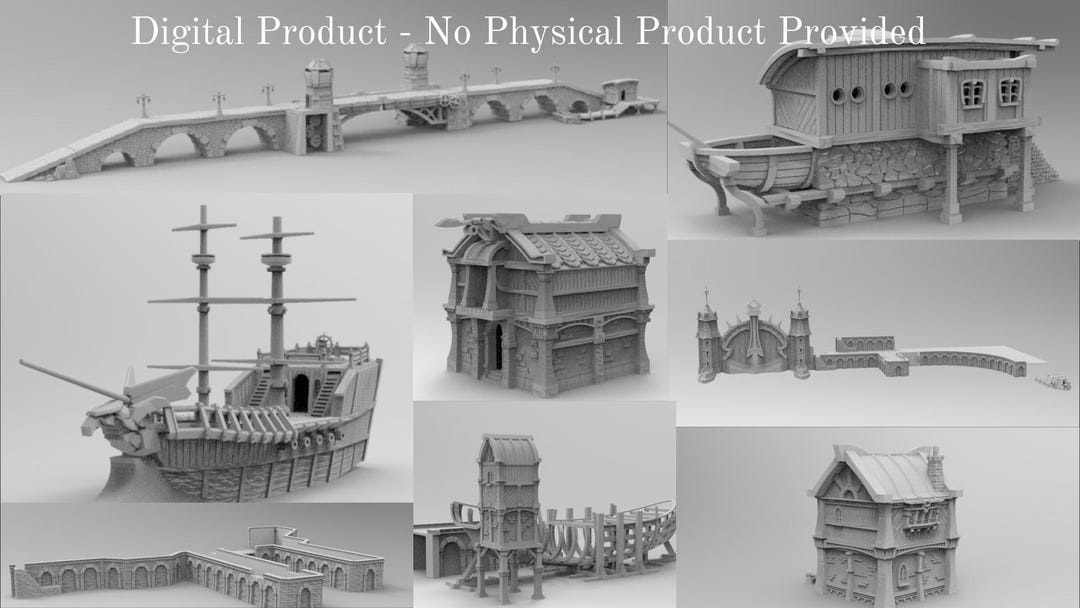 Pirates! - at Sea Tabletop Gaming Terrain STL Files - 3D Printer ...