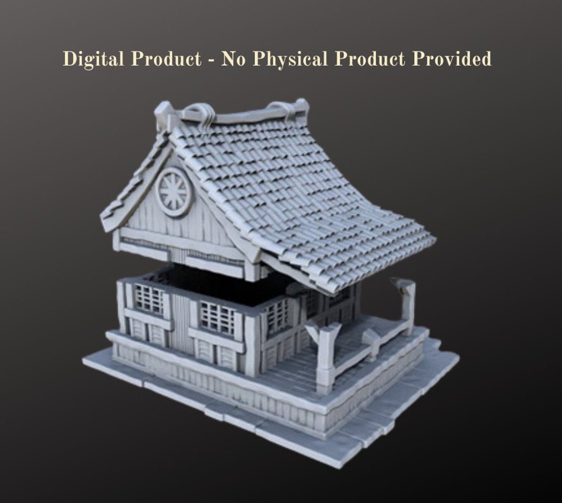 Japanese Architecture Terrain Bundle - STL 3D Printer Files (digital ...