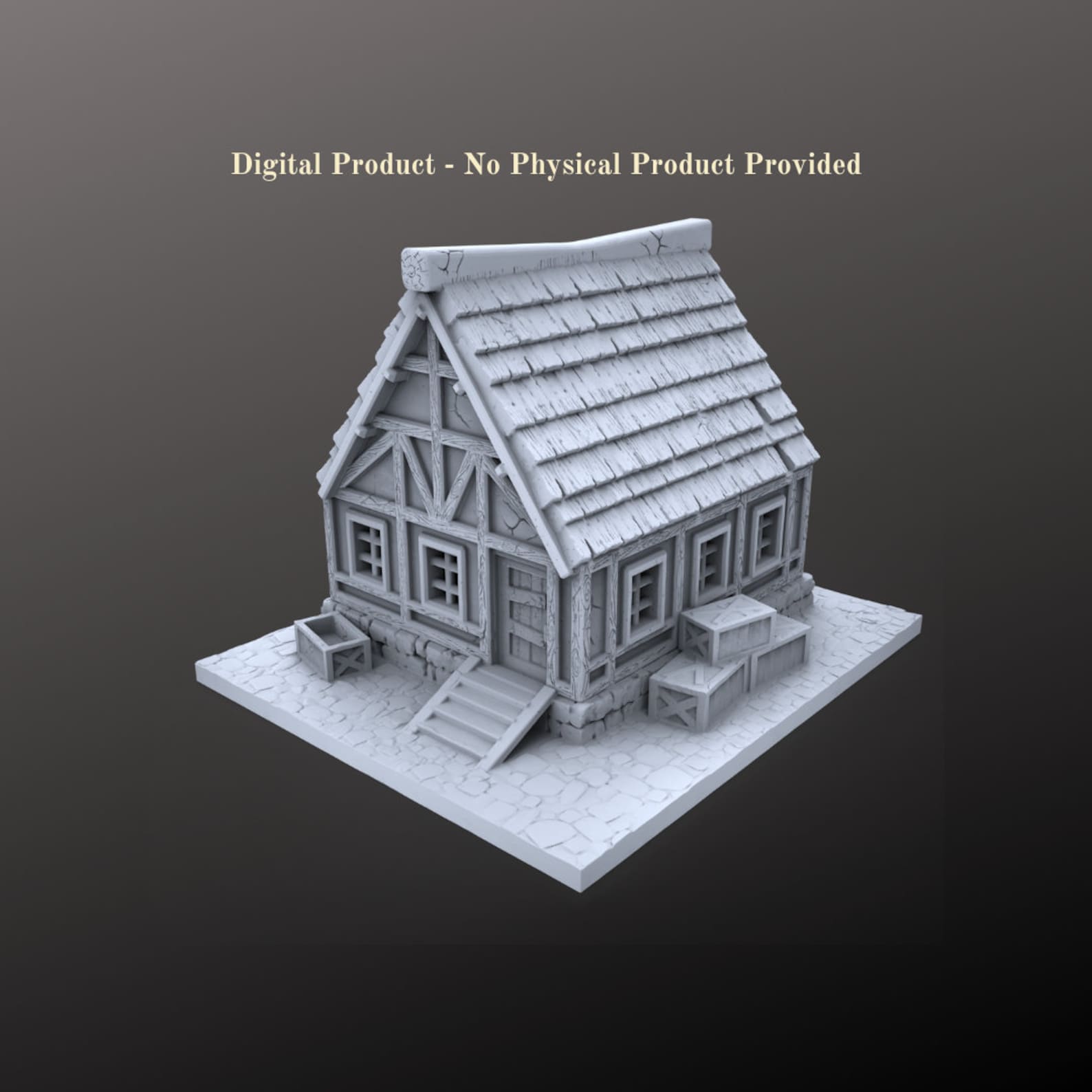 Medieval Market Town Terrain Bundle – Fantasy Village Buildings & Shops | STL Files for 3D ...