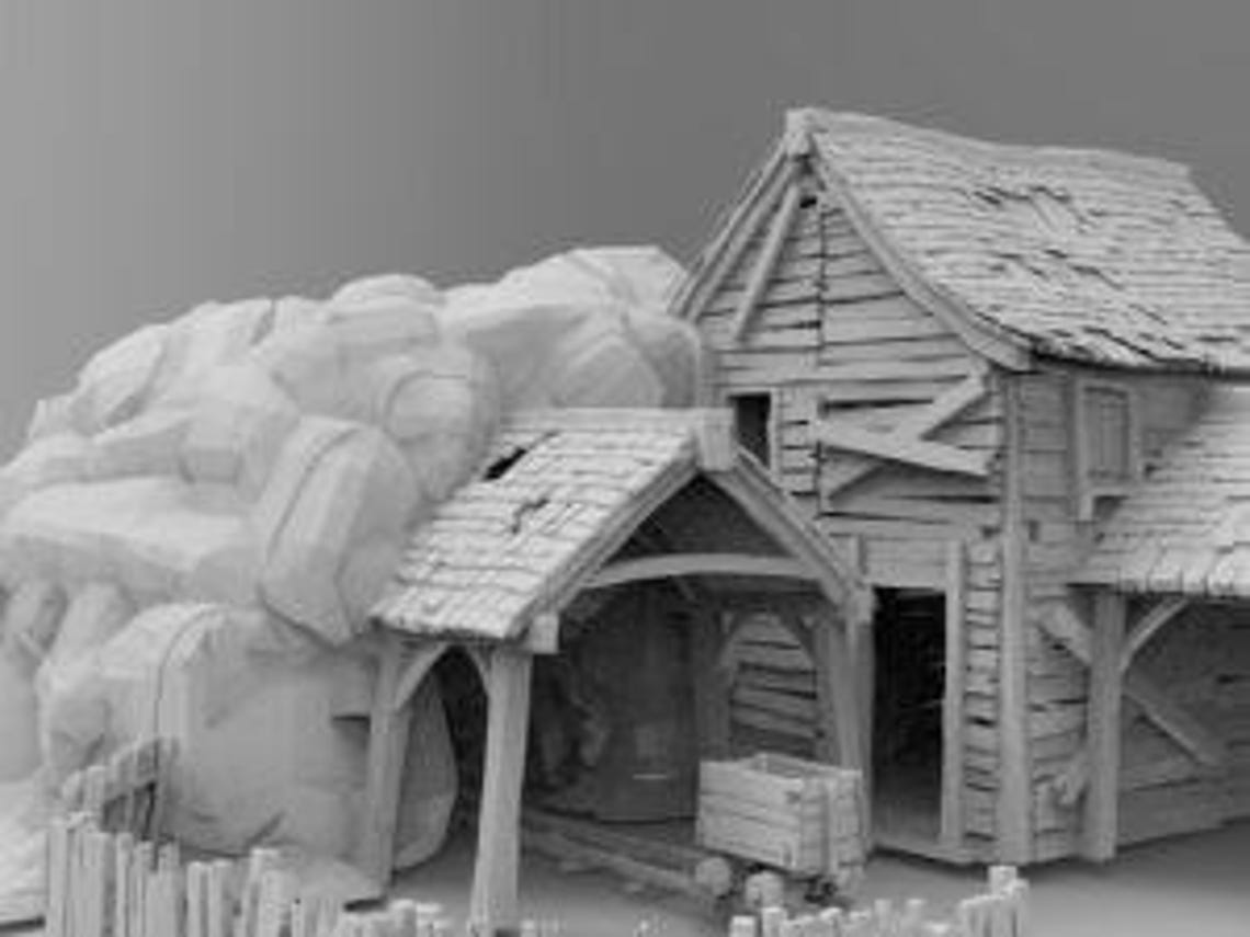 Mine Entrance for Wild West or Medieval Table Top Gaming Terrains ...