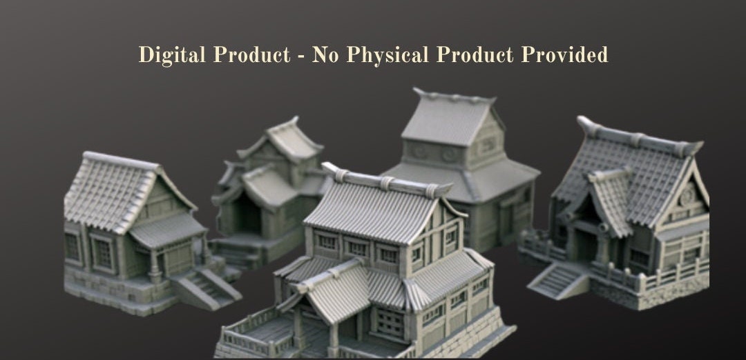 Japanese Architecture Terrain Bundle – Tabletop Gaming 3D Print .STL ...