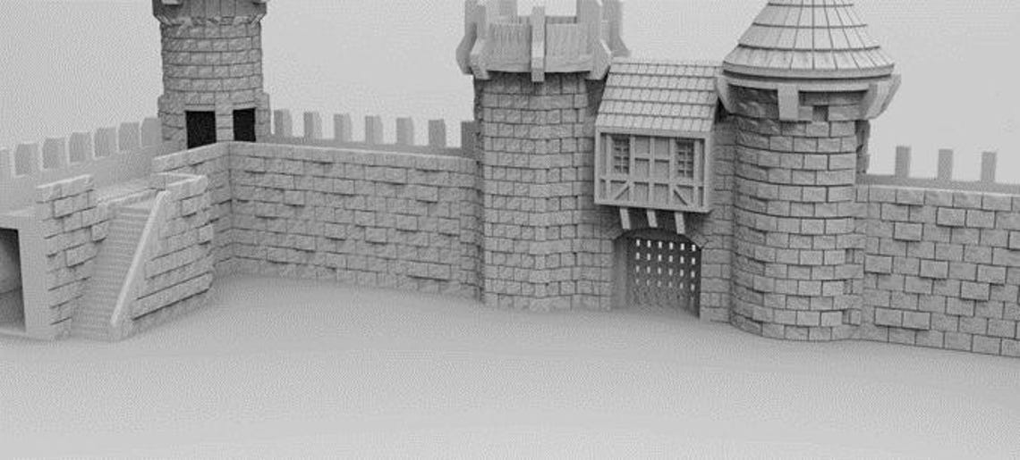 Modular Castle Keep STL – 28mm Printable Fortress Walls & Towers for ...