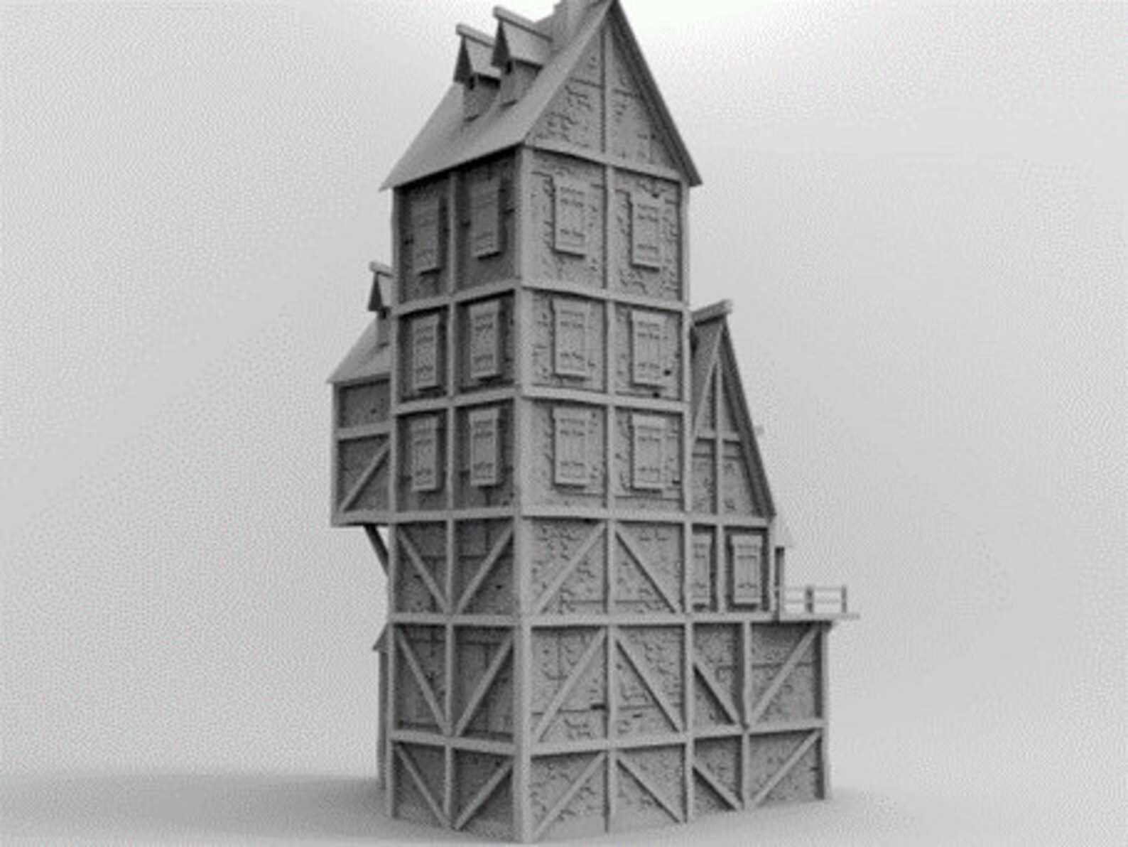 Medieval Smuggler's Guild Building Table Top Gaming Terrain .stl 3D ...