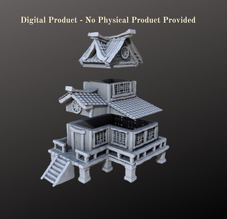 Japanese Architecture Terrain Bundle - STL 3D Printer Files (digital ...
