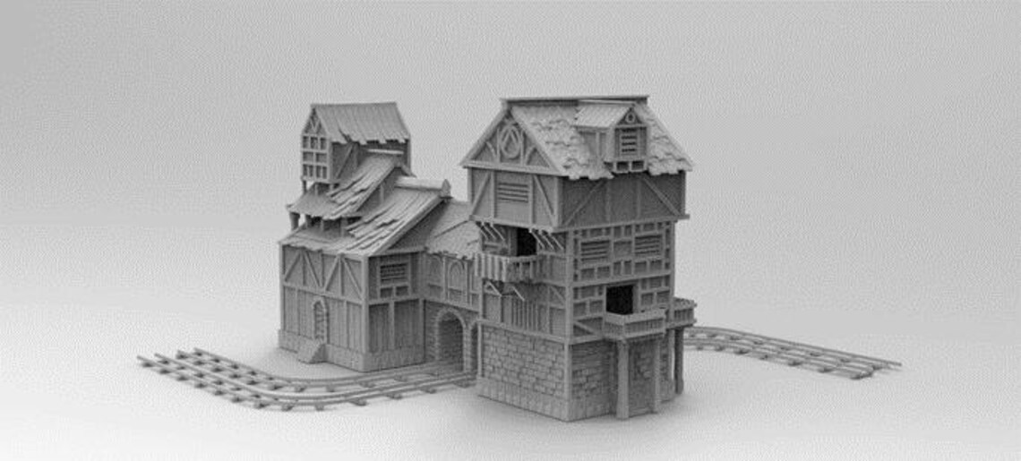 Medieval / Fantasy Mining Guild Building Table Top Gaming Terrain .stl ...