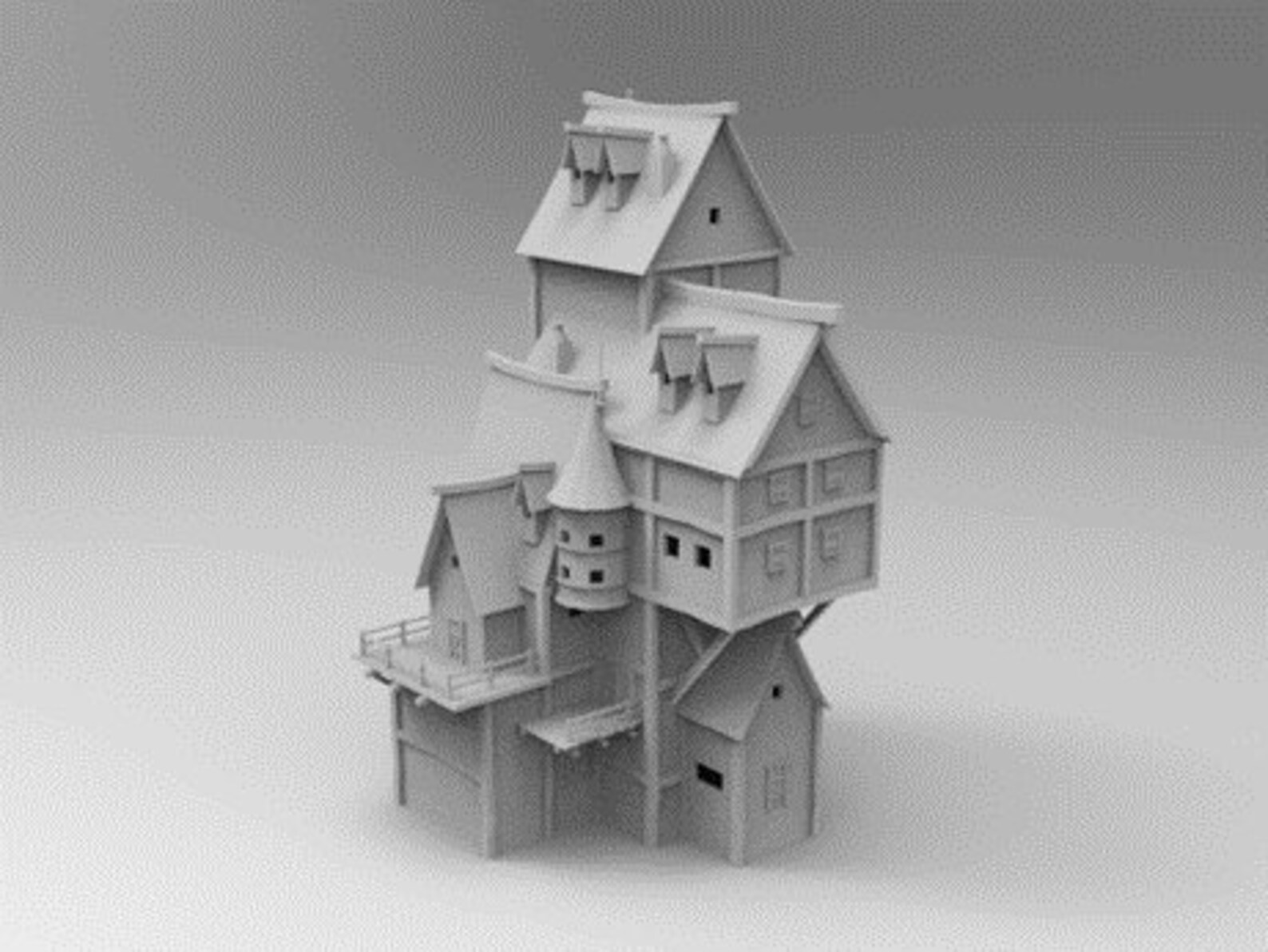 Medieval Smuggler's Guild Building Table Top Gaming Terrain .stl 3D ...