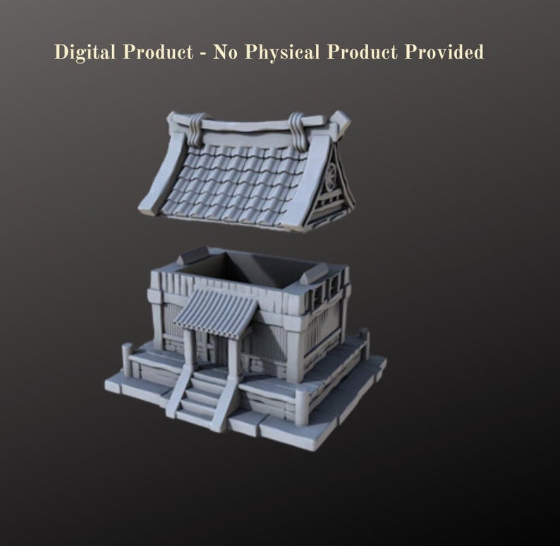 Japanese Architecture Terrain Bundle - STL 3D Printer Files (digital ...