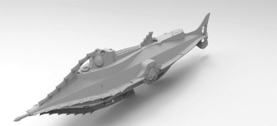 Nautilus Submarine STL – 28mm Printable Steampunk Model for Victorian ...