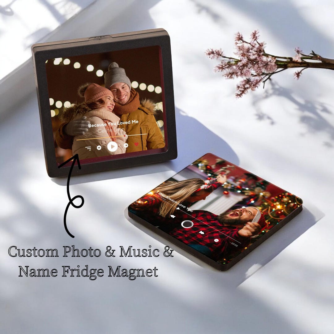 Personalized Photo & Music Refrigerator Magnet, Custom Music Fridge ...
