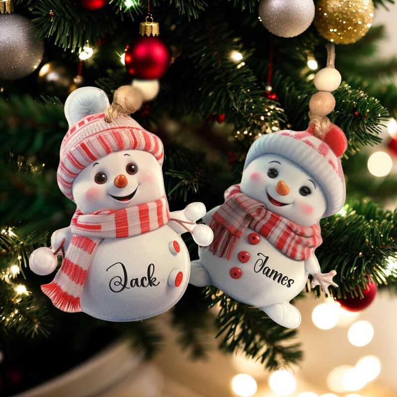 Snowman Ornaments - Etsy