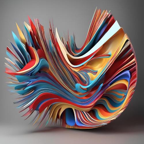 24 3D Abstract Art: Volume & Void Prints - Etsy