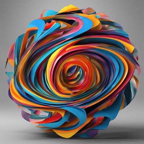 24 3D Abstract Art: Volume & Void Prints - Etsy