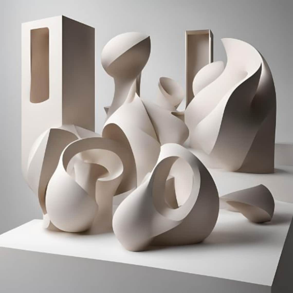 Void & Volume: 24 Abstract 3D Sculpture Prints - Etsy