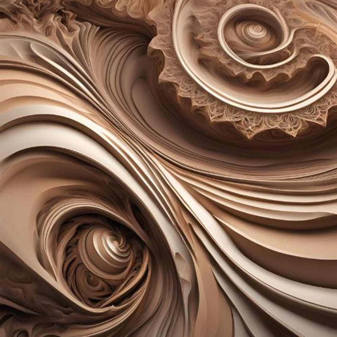 Ethereal Fractal Art | 3D Geometric Wall Decor | Modern Abstract ...