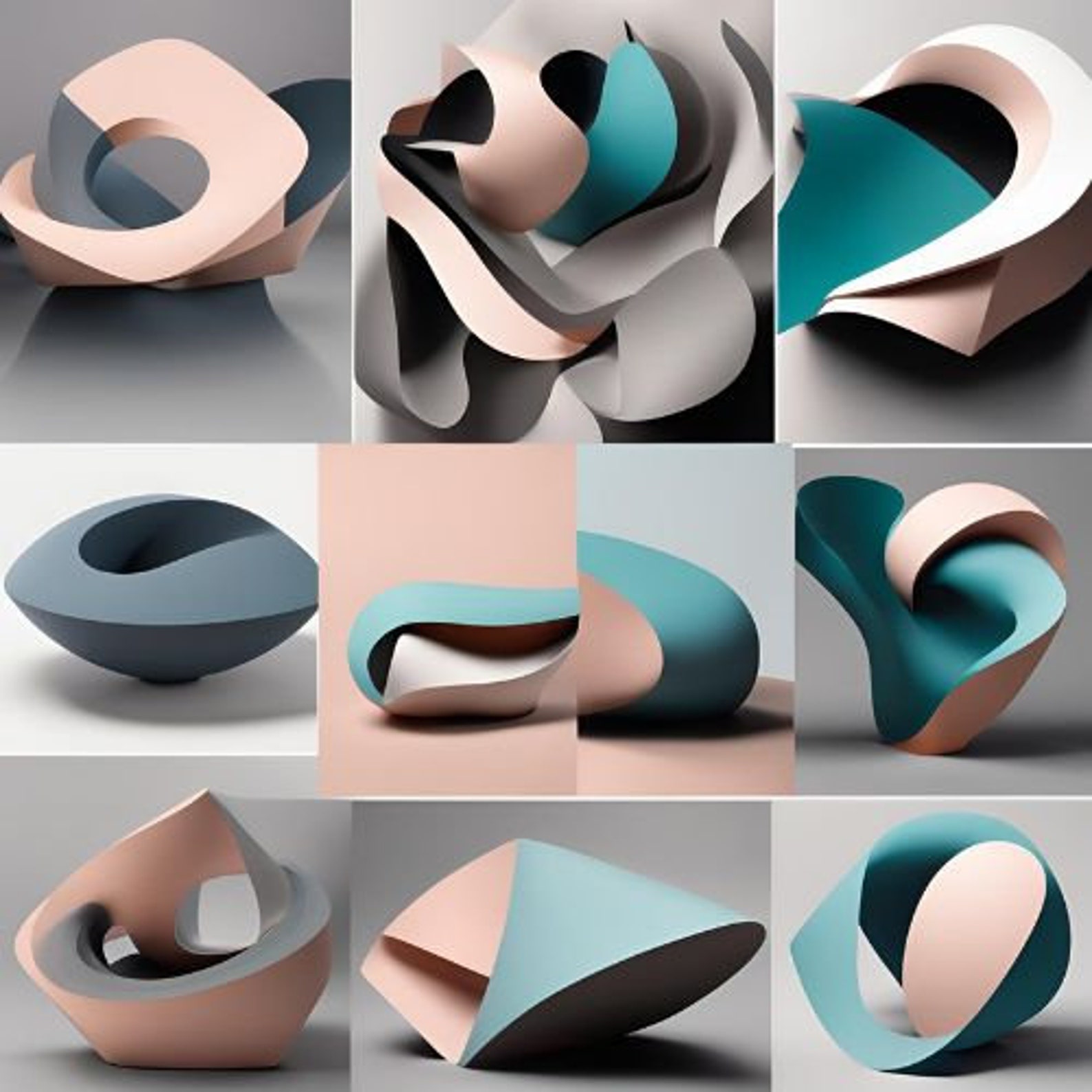 Void & Volume: 24 Abstract 3D Sculpture Prints - Etsy