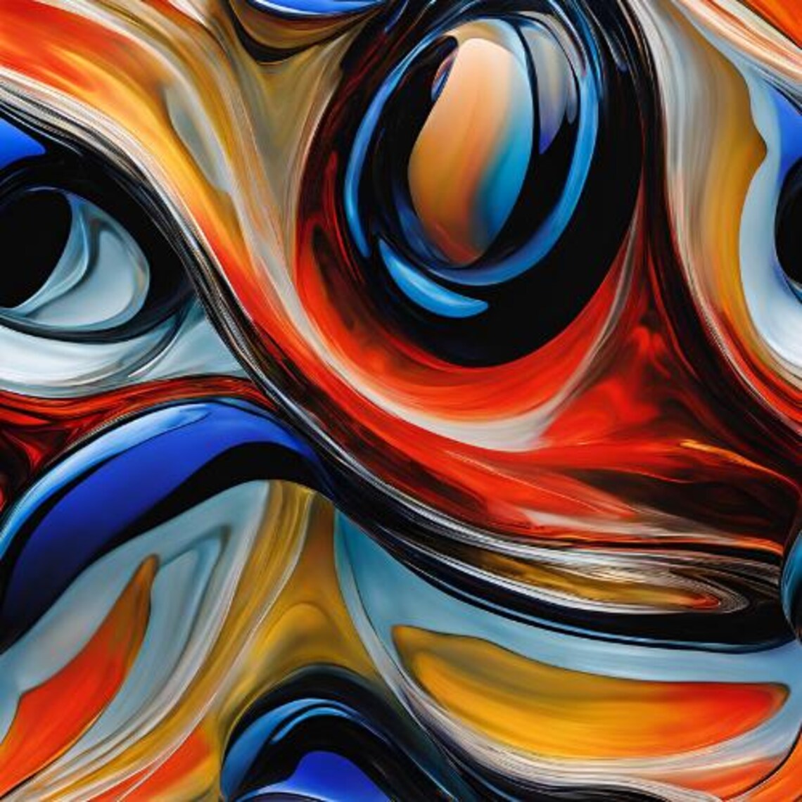 Volume and Void 4D Blown Glass Abstract Art Prints - Etsy
