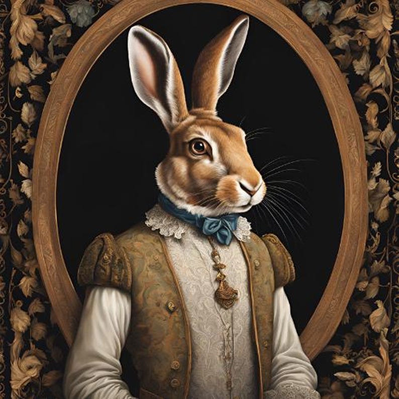24 Charming Hare Portrait Collection - Etsy
