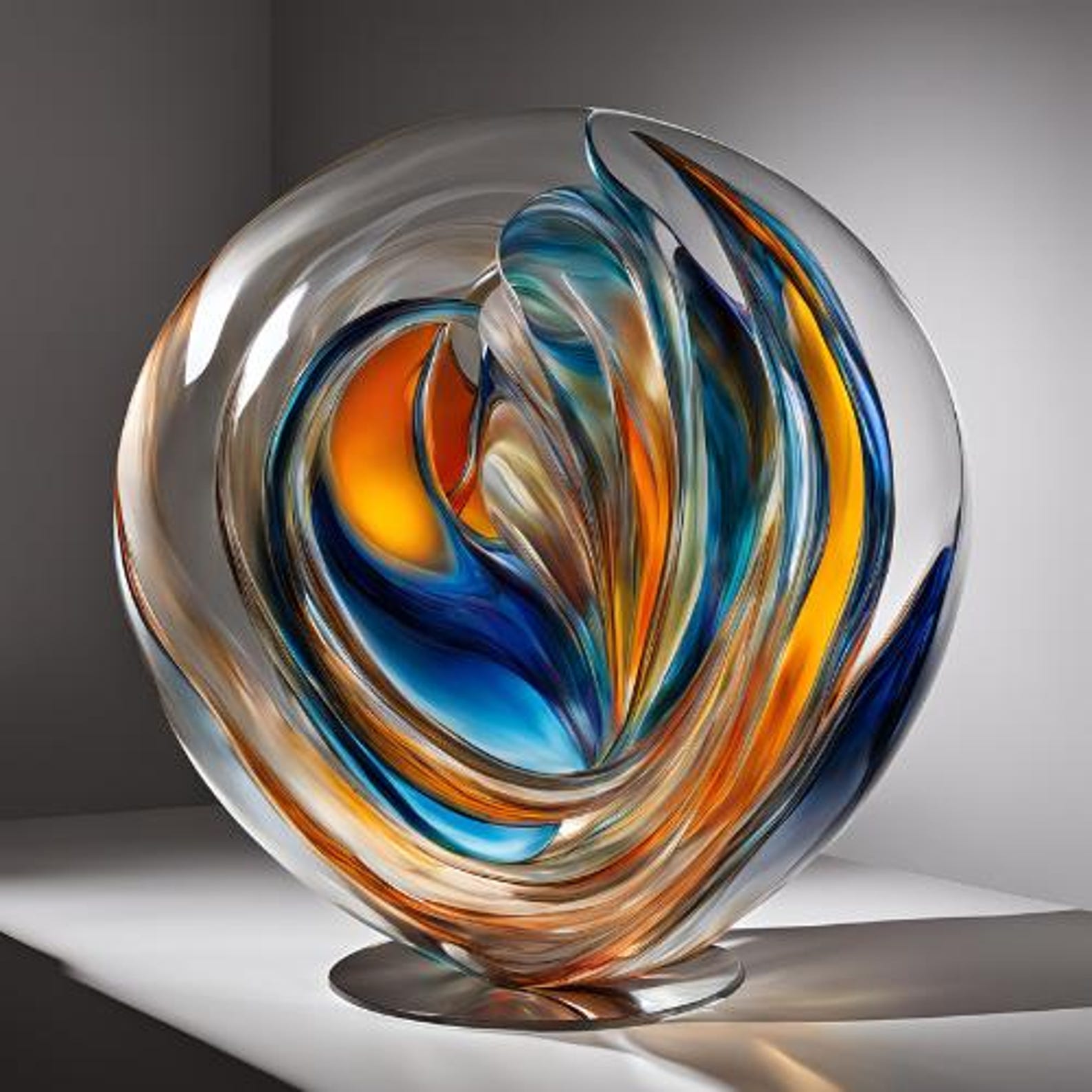 Volume and Void 4D Blown Glass Abstract Art Prints - Etsy
