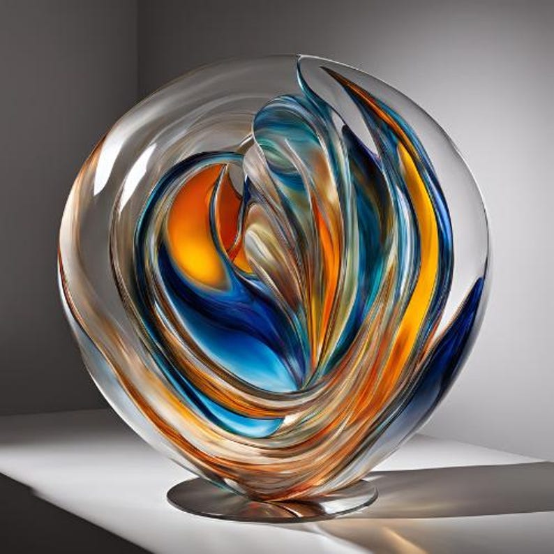 Volume and Void 4D Blown Glass Abstract Art Prints - Etsy
