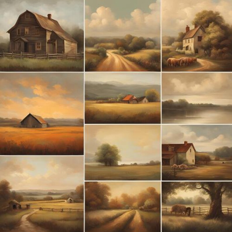 24 Charming Rural Farmhouse Prints - Etsy