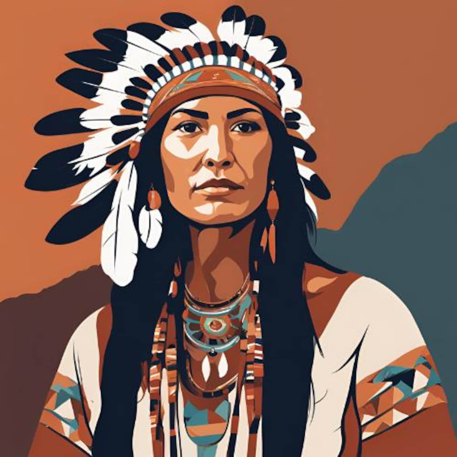 24 Native American Leader Portraits - Etsy