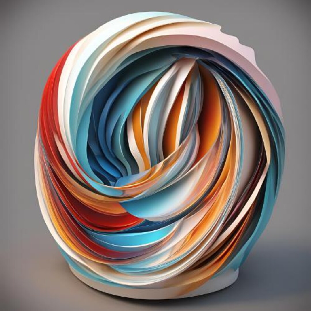 24 3D Abstract Art: Volume & Void Prints - Etsy