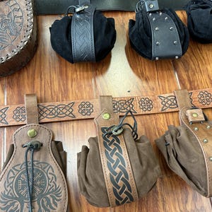 Medieval Belt Pouch, Renaissance Faire Medieval Viking Pouch, Vegan ...
