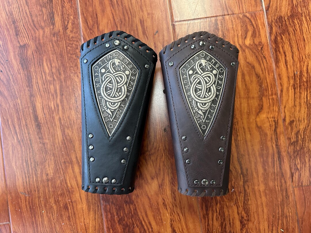 Viking Bracers Armor, Medieval Pirate Bracers, Set of 2 Short Bracelet ...