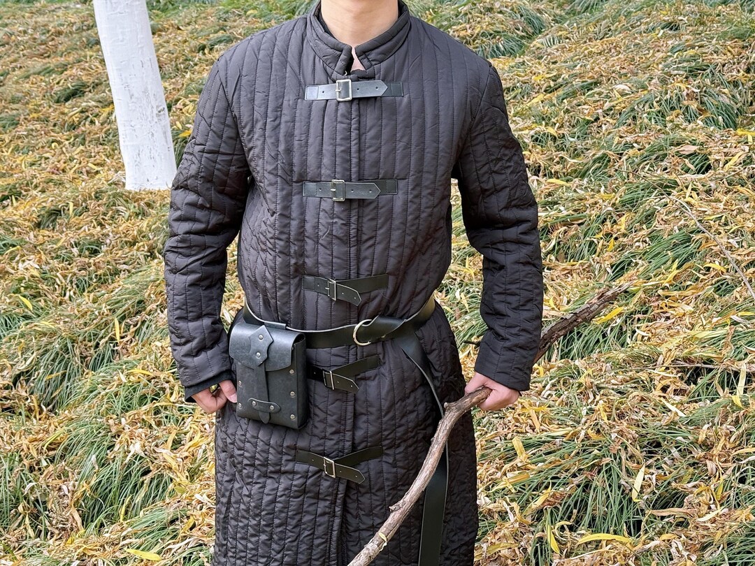 Black Viking Medieval Jacket, Men Renaissance Pirate Costume, Black ...