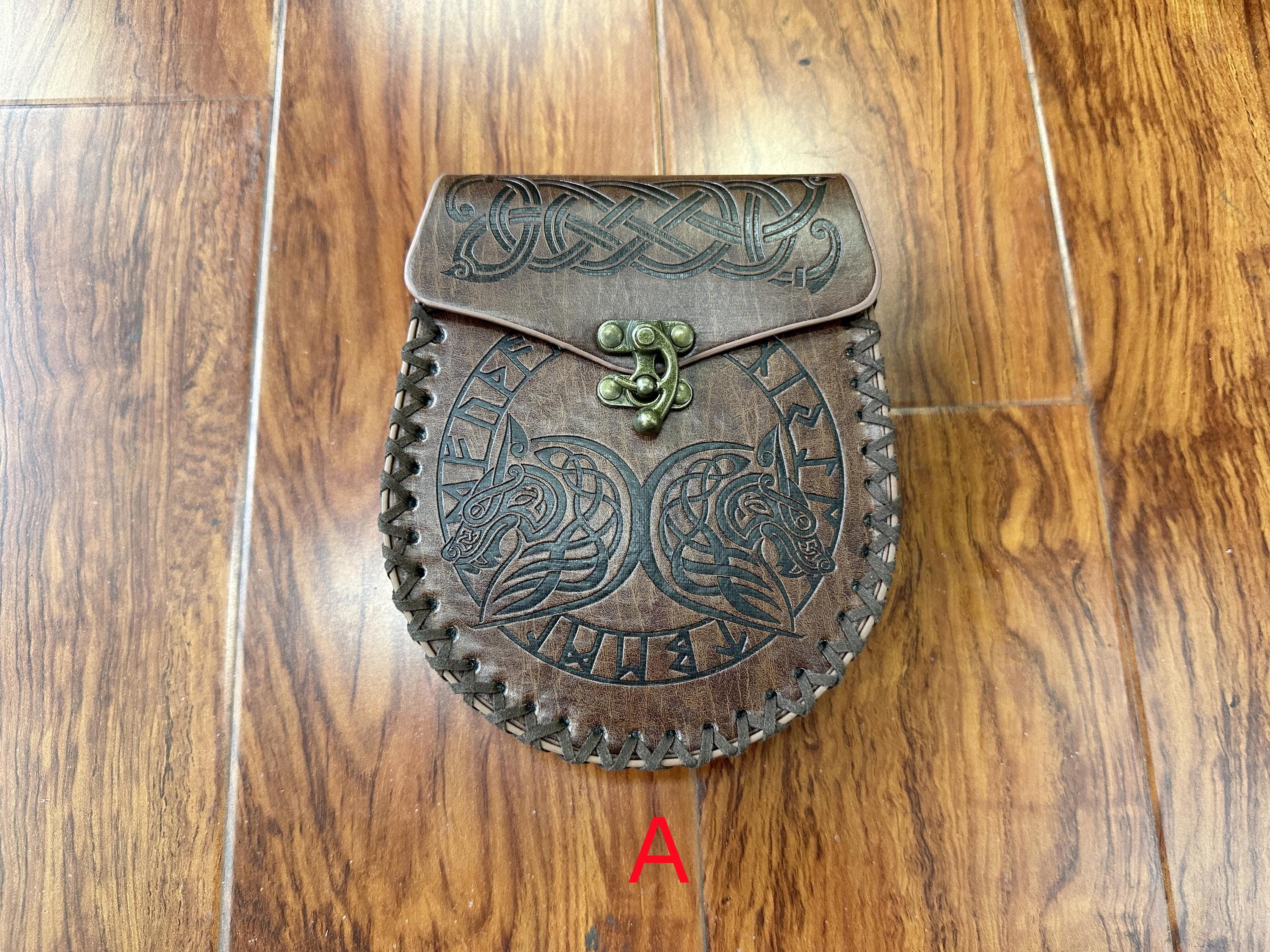 Medieval Belt Pouch, Renaissance Faire Medieval Viking Pouch, Vegan ...