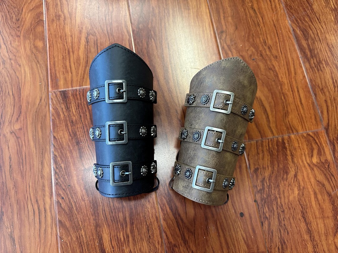 Rivets Viking Arm Guard, Cosplay Armor With Rope, 1 Pair Medieval Armor ...