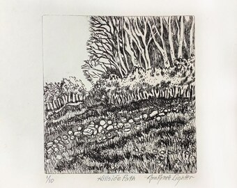 Dandelion Etching Drypoint Print - Etsy