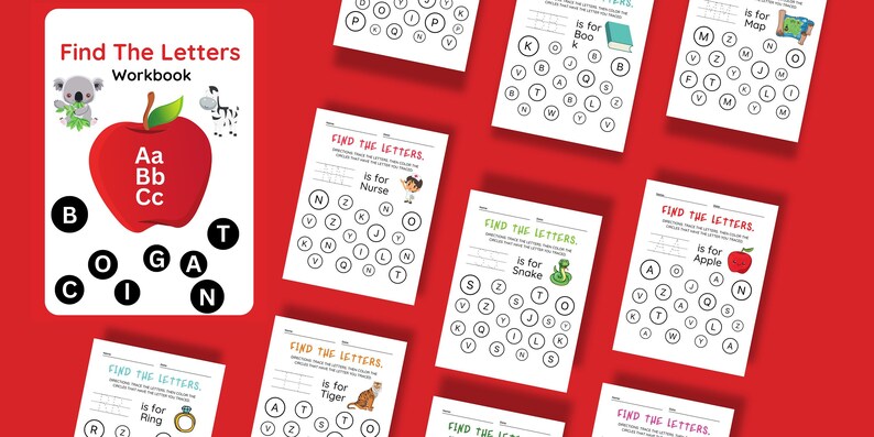 Children’s Abcs Workbook Kids Printables Kids Phonics Kid’s Worksheets ...