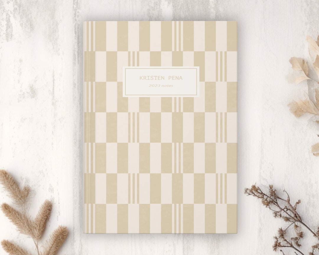 Personalizable Beige Journal Custom Journal Cute Journal - Etsy